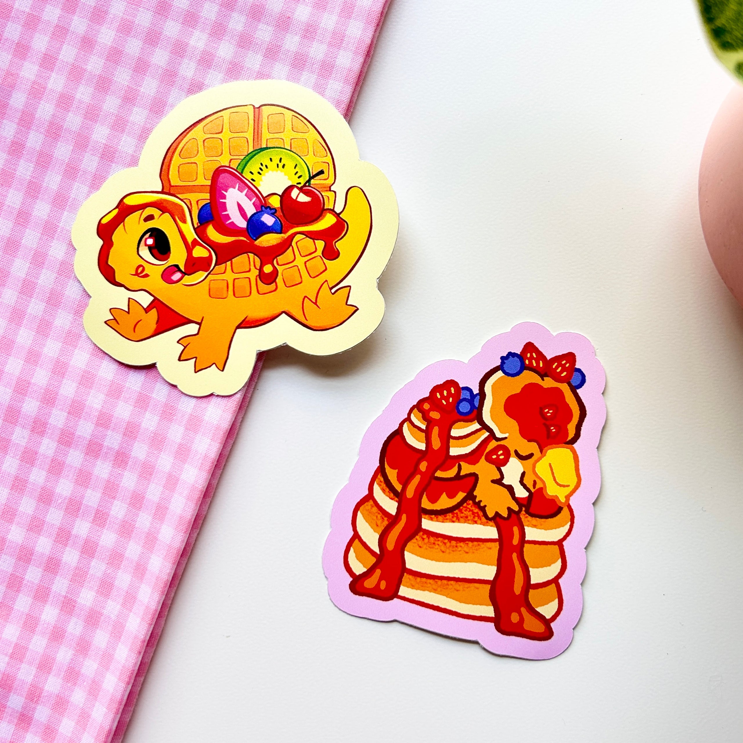 BreakFast Foodasaur Sticker Collab | Waffle Edaphosaurus & Pancake ...