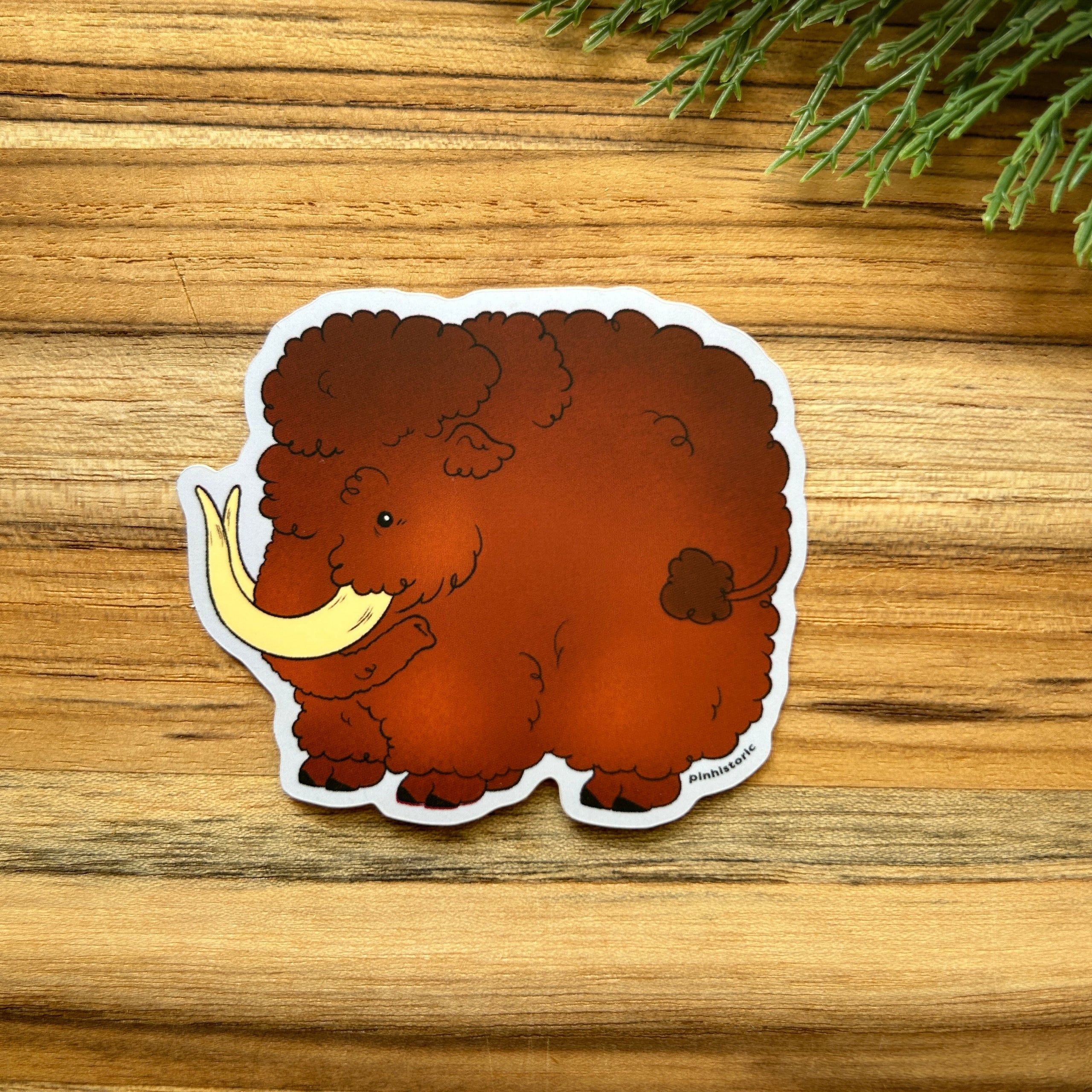 Pinhistoric | Mammoth Cube | Matte Vinyl Sticker | GummmyDragon